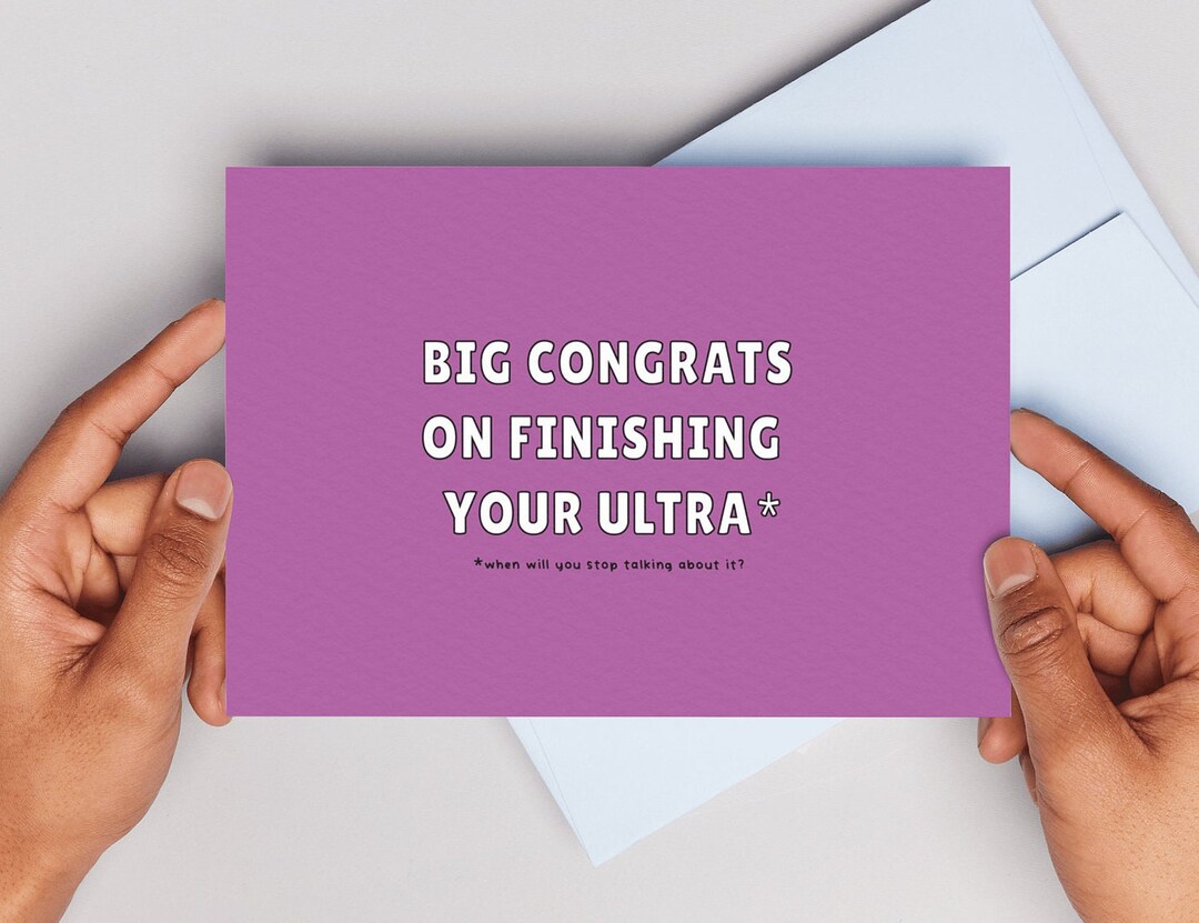 Ultra Running - Joke Card - Etsy