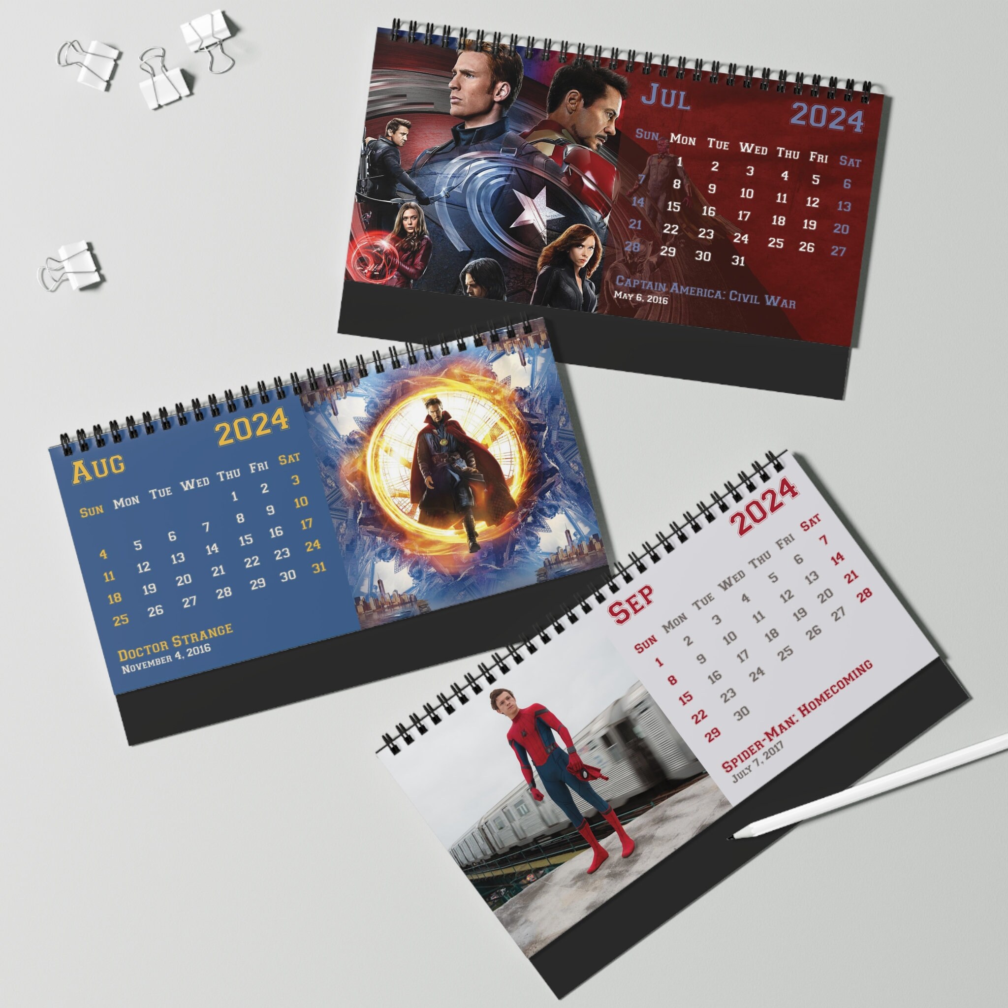 2024 Avengers Desk Calendar | 2024 Desk Calendar | Avengers | 2024 ...