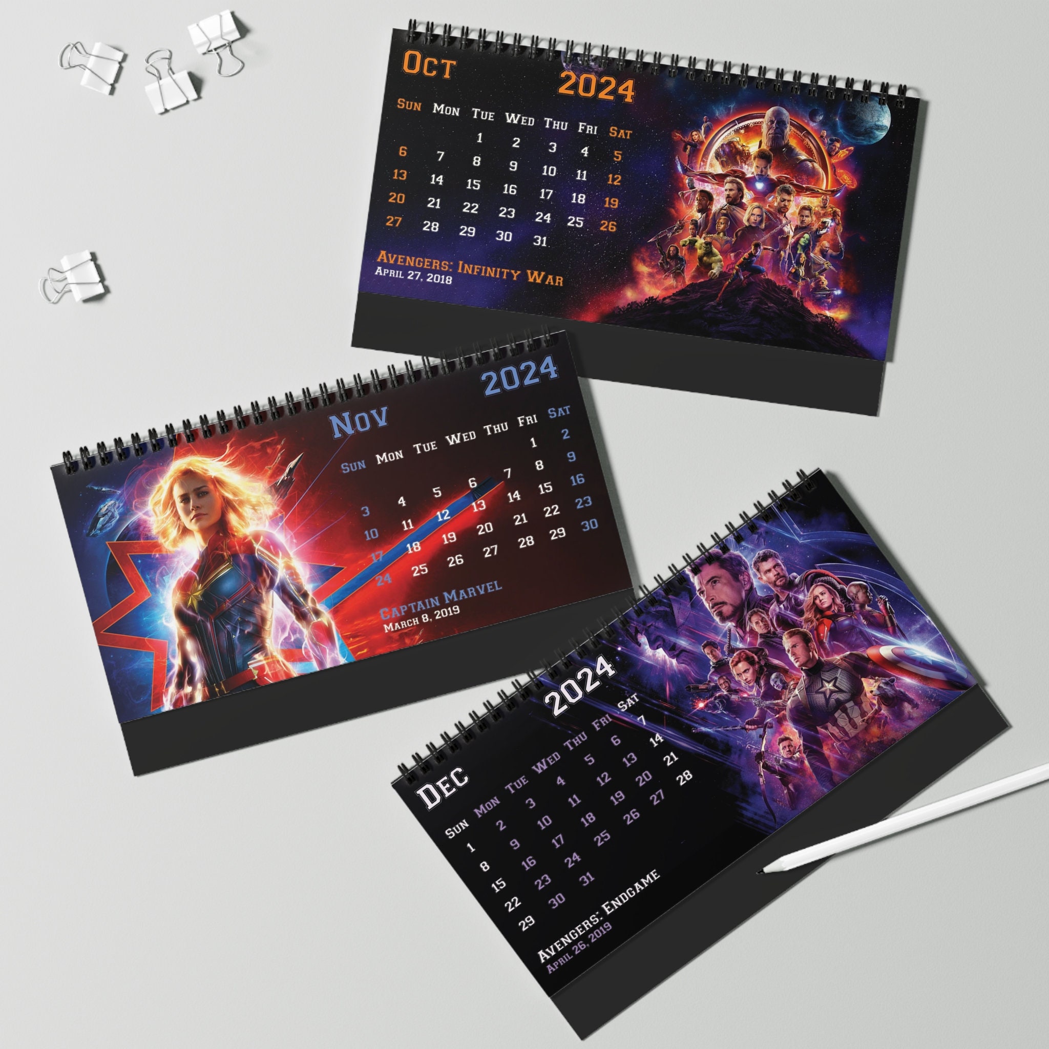 2024 Avengers Desk Calendar | 2024 Desk Calendar | Avengers | 2024 ...