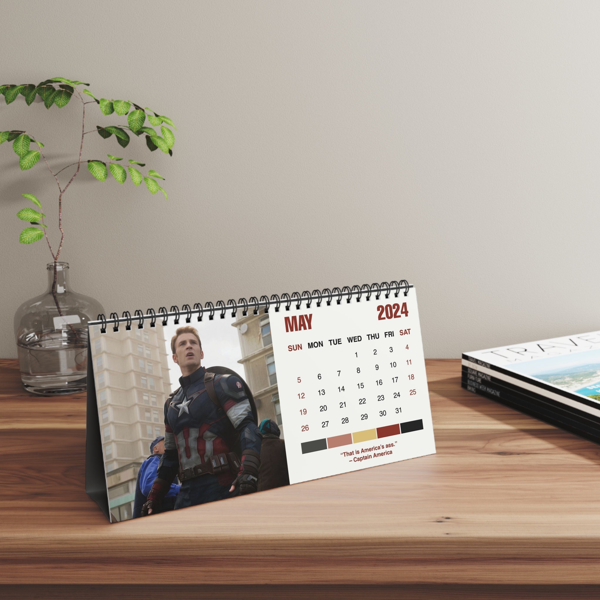 2024 Chris Evans Desk Calendar | 2024 Desk Calendar | Chris Evans sold ...