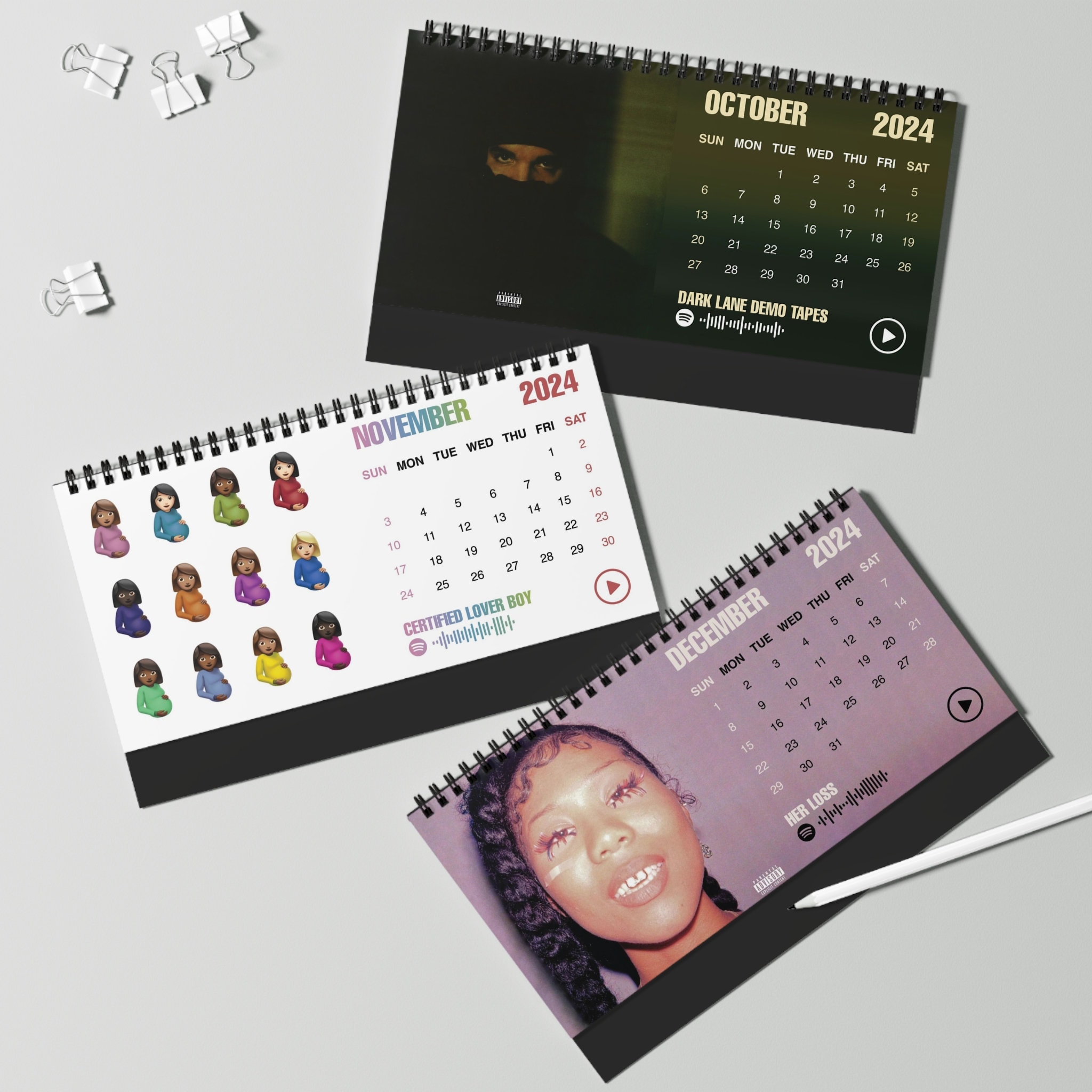 2024 Drake Desk Calendar | 2024 Desk Calendar | Drake | 2024 Calendar ...