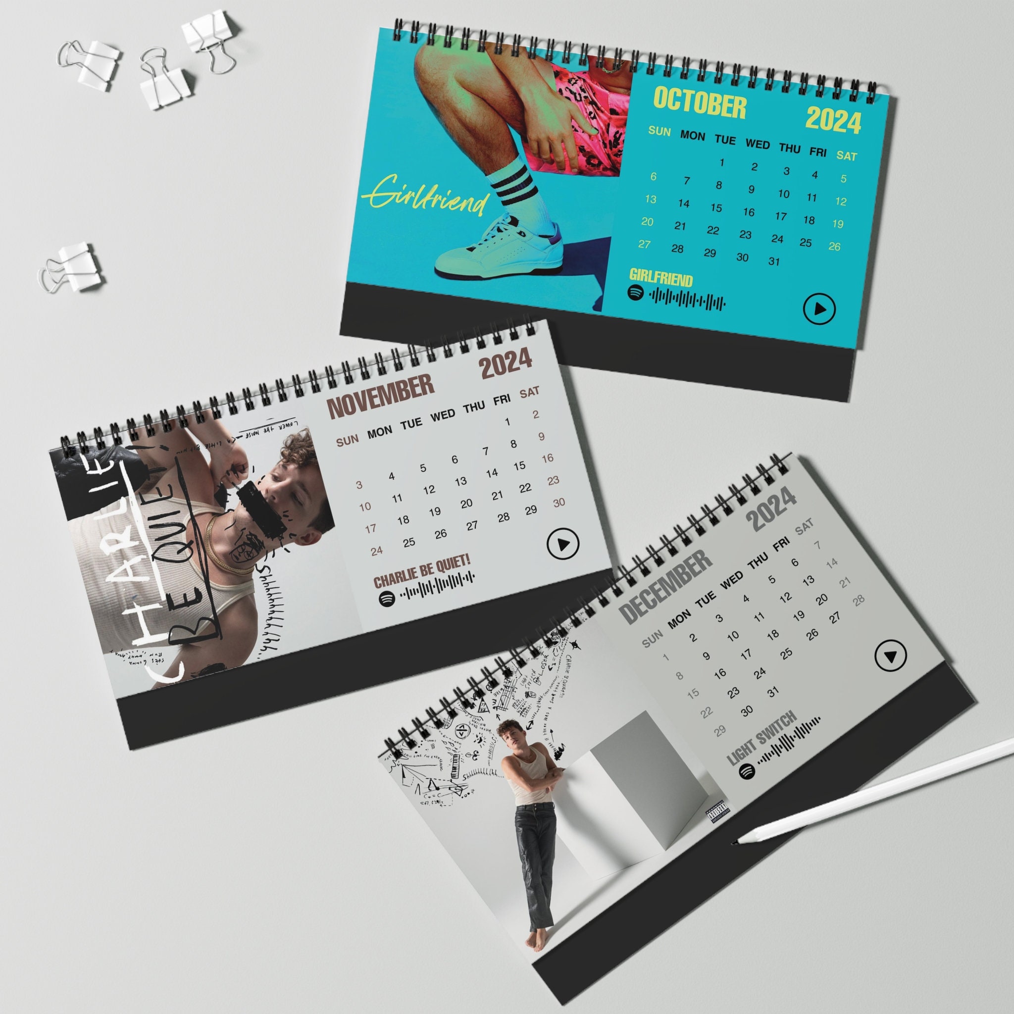 2024 Charlie Puth Desk Calendar | 2024 Desk Calendar | Charlie Puth ...