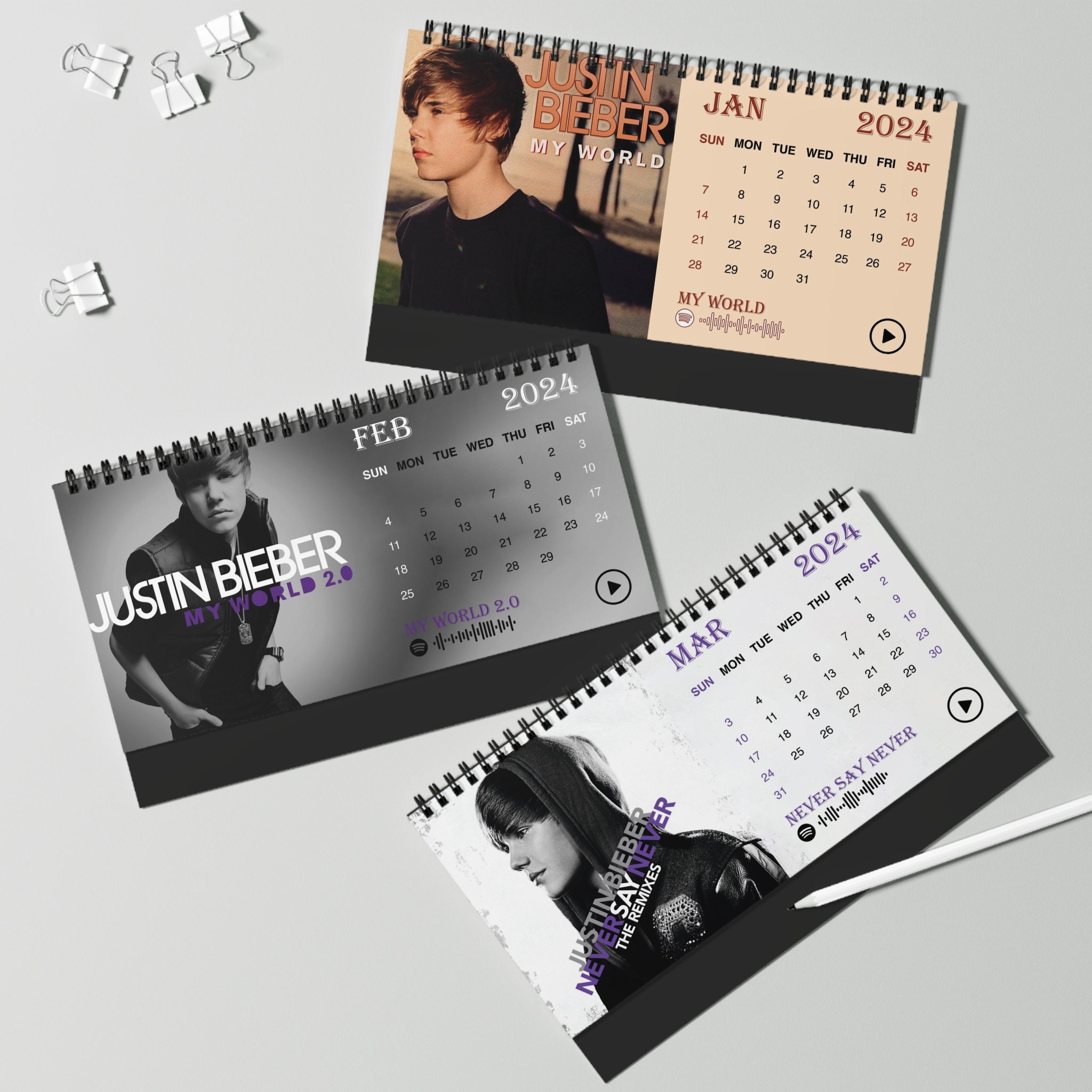2024 Justin B. Desk Calendar | 2024 Desk Calendar | Justin sold by ...
