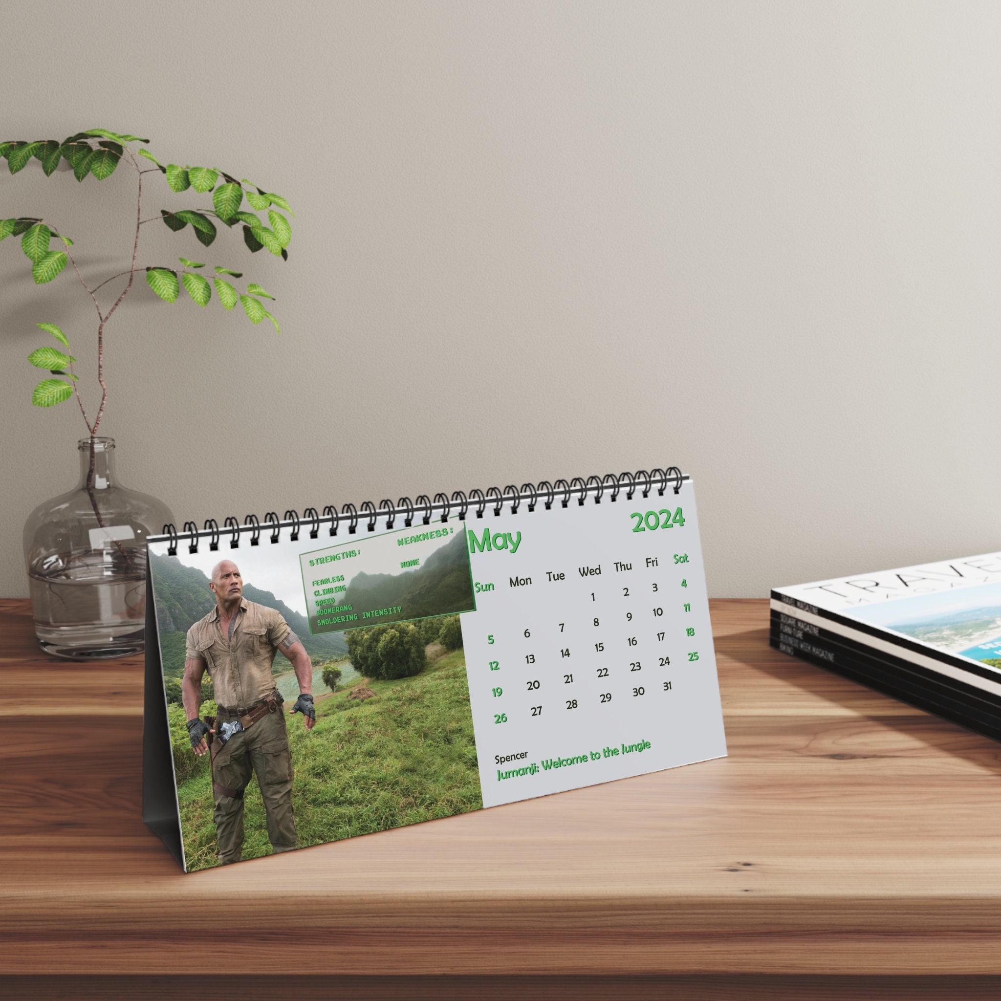 2024 Dwayne Johnson Desk Calendar | 2024 Desk Calendar | Dwayne Johnson ...