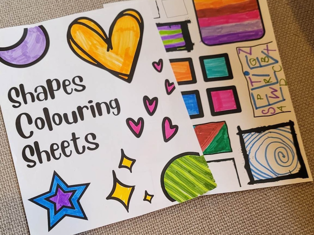 Abstract Shapes Colouring Printables - Etsy