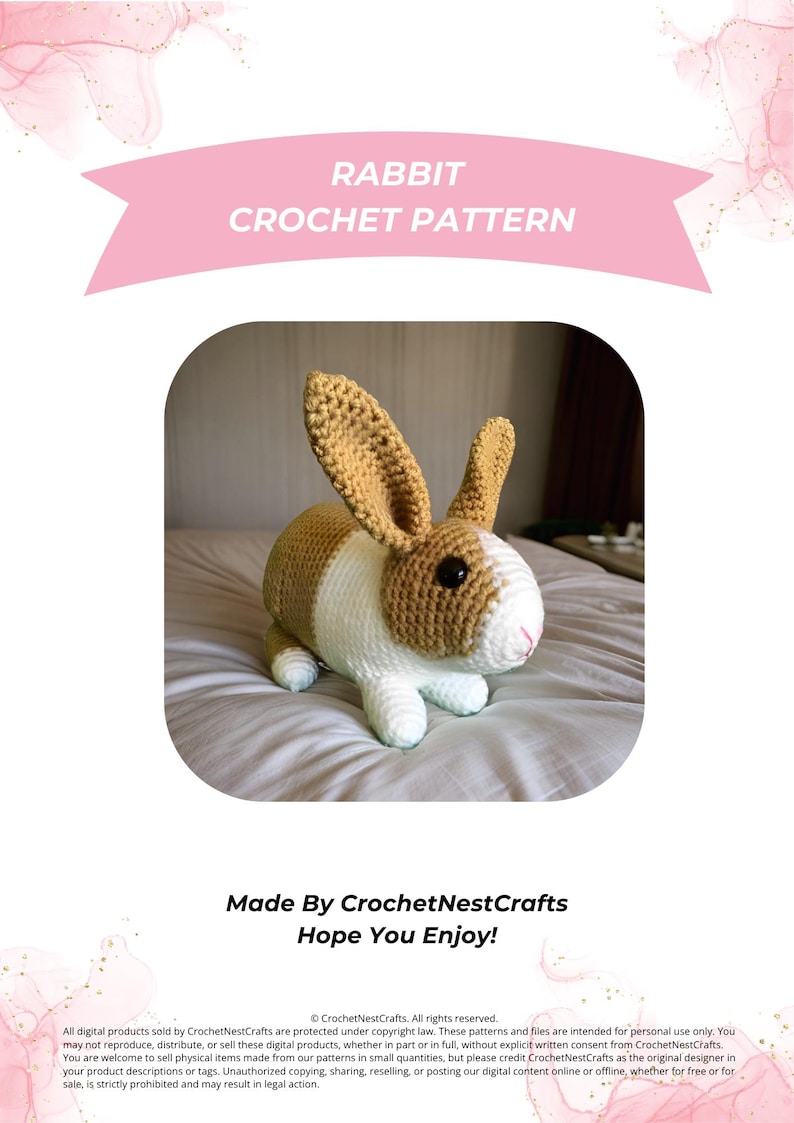 Realistic Bunny Crochet Pattern - Amigurumi Easter Plush Bunny Tutorial ...