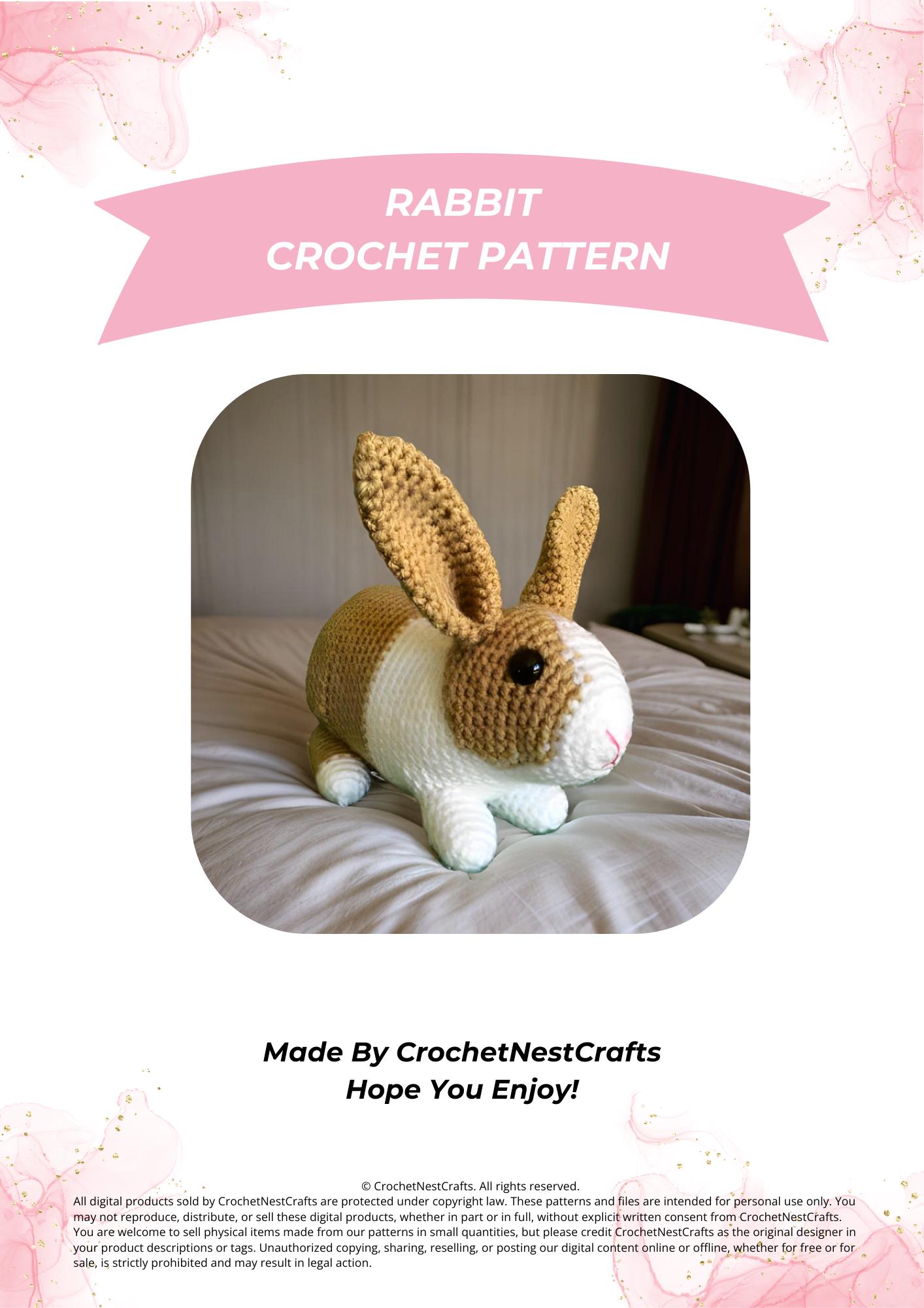 Realistic Bunny Crochet Pattern - Amigurumi Easter Plush Bunny Tutorial ...