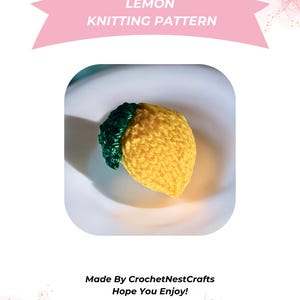 Mini Lemon Knitting Pattern - Knitted Food Toy, Beginner-friendly Lemon ...