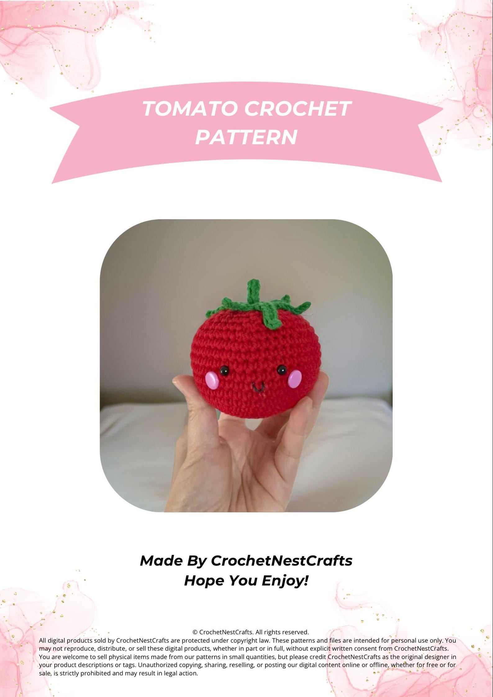 Tomato Crochet Pattern - Amigurumi Tutorial PDF in English,for Beginner ...