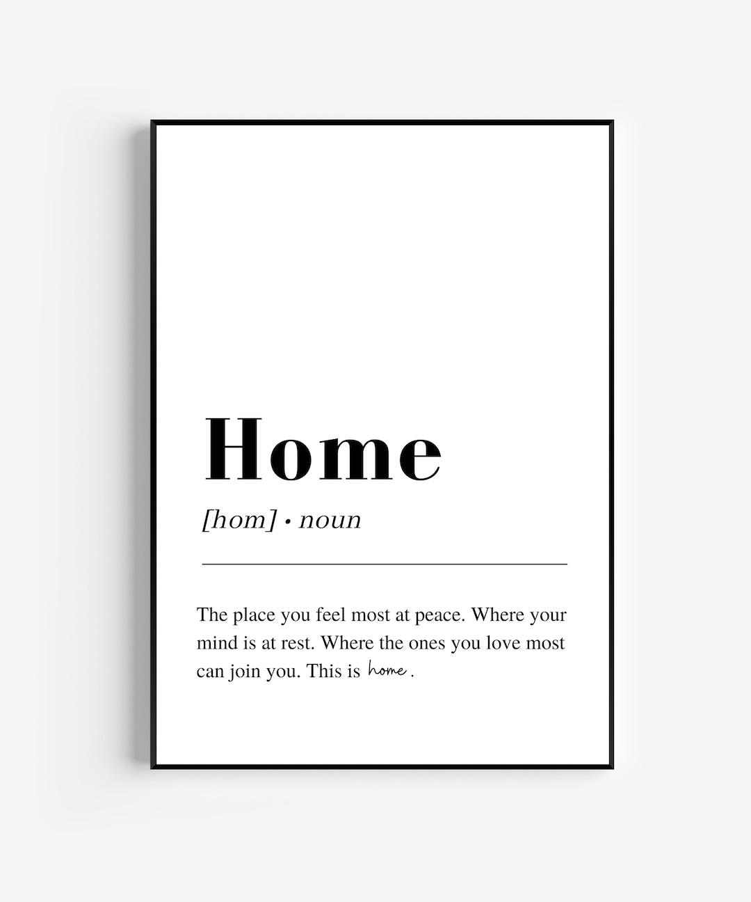 Home Definition Print Wall Art, Printable Wall Art, Living Room Wall ...