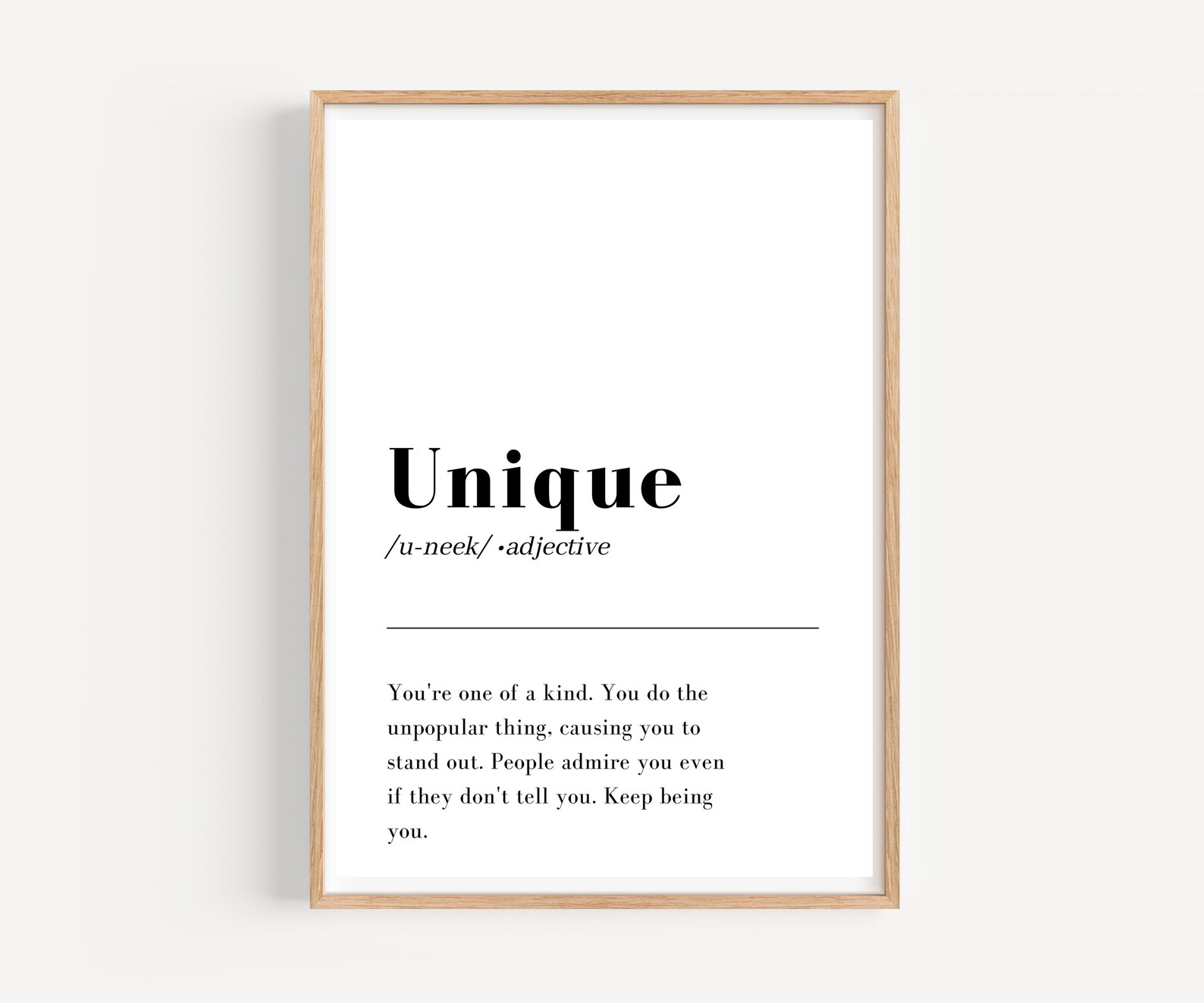 Unique Definition Print Wall Art, Printable Wall Art, Living Room Wall ...