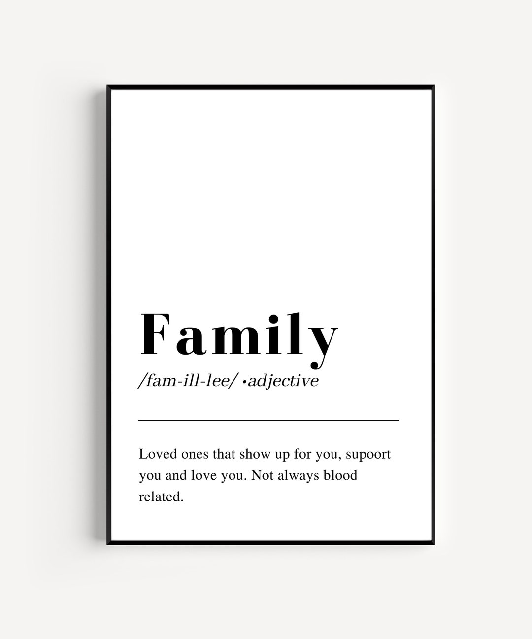 Family Definition Print Wall Art, Printable Wall Art, Living Room Wall ...