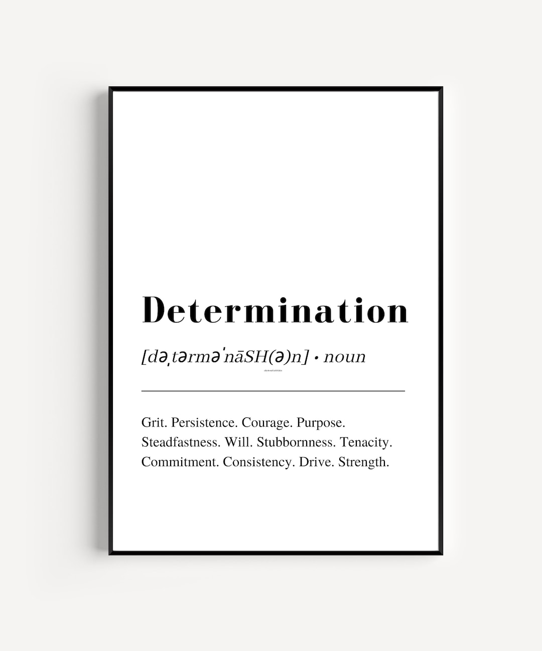 Determination Definition Printable Art, Printable Wall Art, Living Room ...