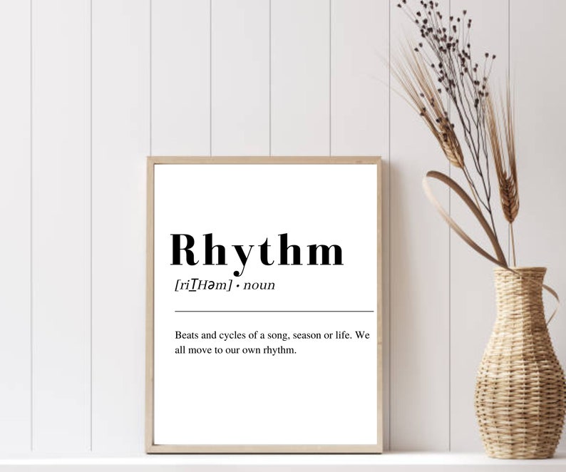 Rhythm Definition Print Wall Art, Print Wall Art, Living Room Wall Art ...