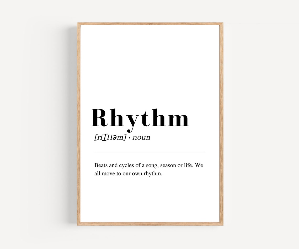 Rhythm Definition Print Wall Art, Print Wall Art, Living Room Wall Art ...
