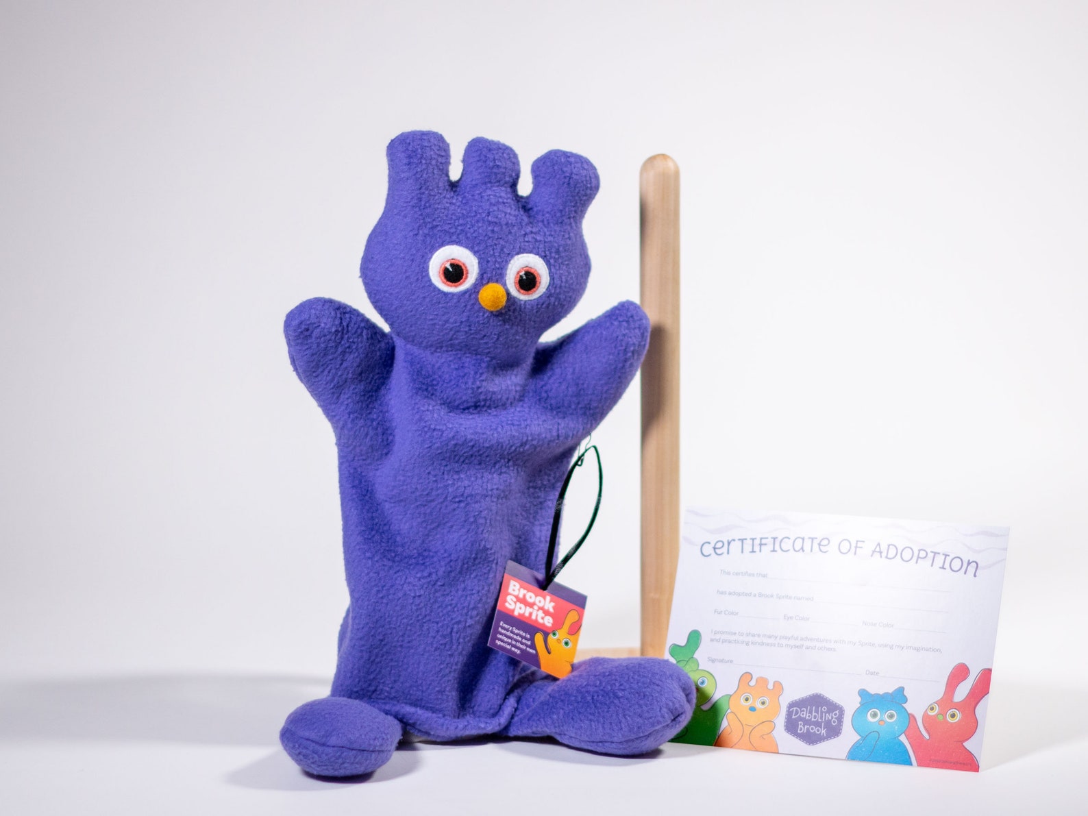 Glove Puppet Brook Sprite Topsy Dark Purple - Etsy