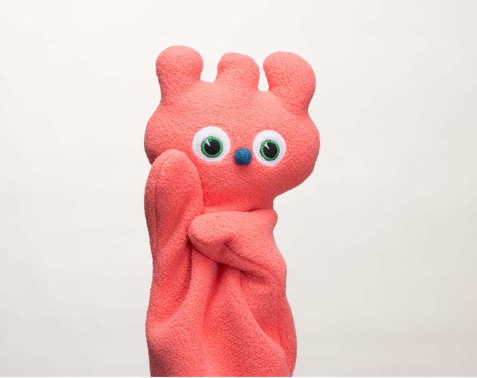 Hand Puppet - Brook Sprite - Wavy - Coral - Etsy