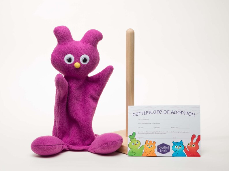 Hand Puppet - Brook Sprite - Nubby - Magenta - Etsy