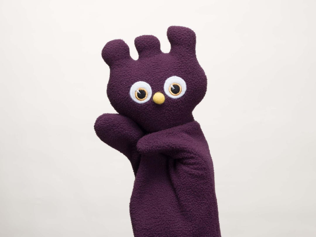 Hand Puppet - Brook Sprite - Wavy - Eggplant - Etsy
