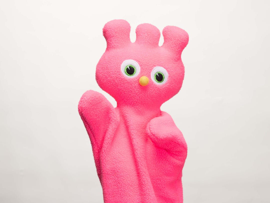 Glove Puppet Brook Sprite Wavy Neon Pink - Etsy