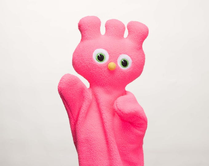 Glove Puppet - Brook Sprite - Wavy - Neon Pink - Etsy