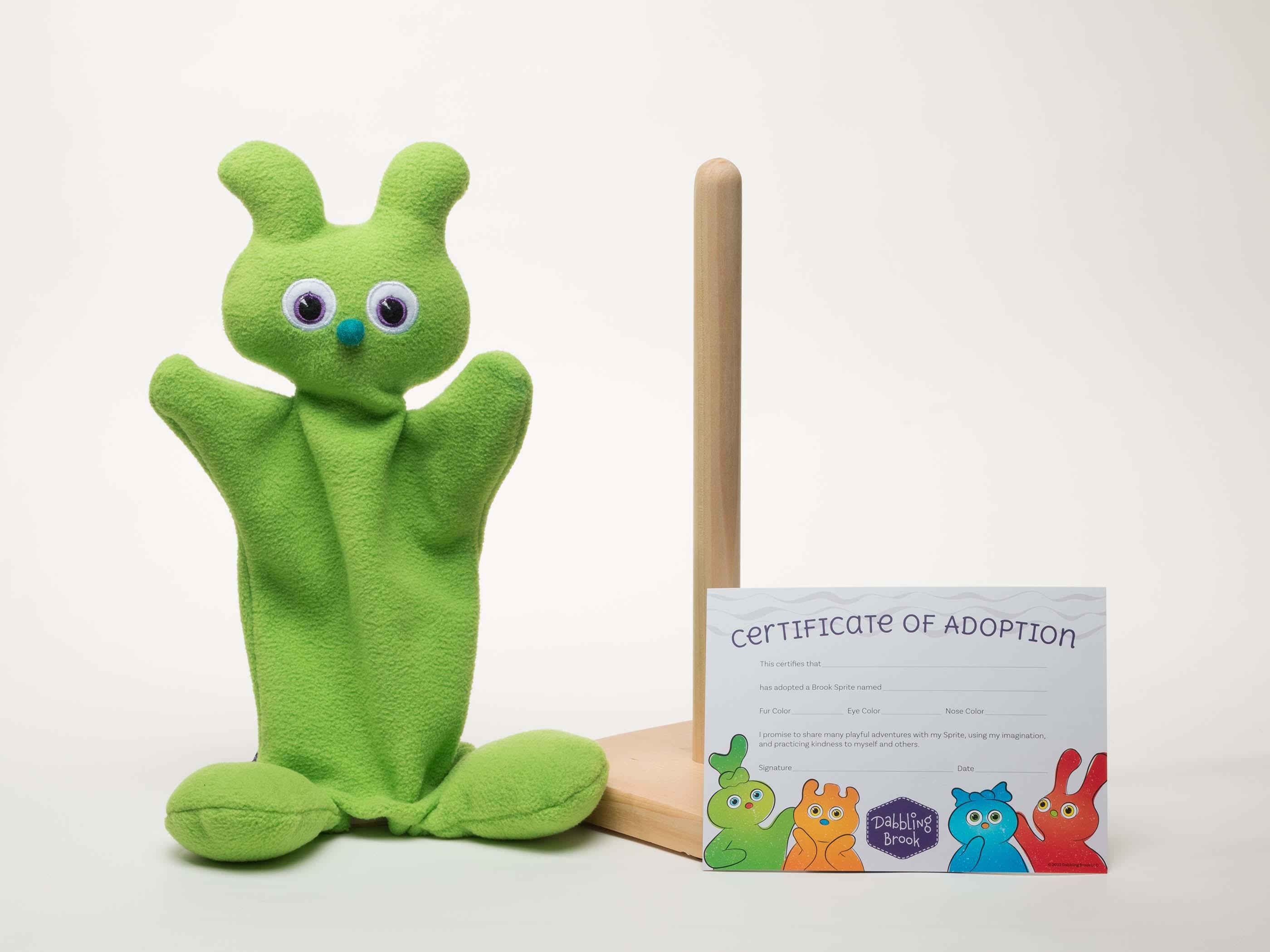 Hand Puppet - Brook Sprite - Nubby - Slime Green - Etsy