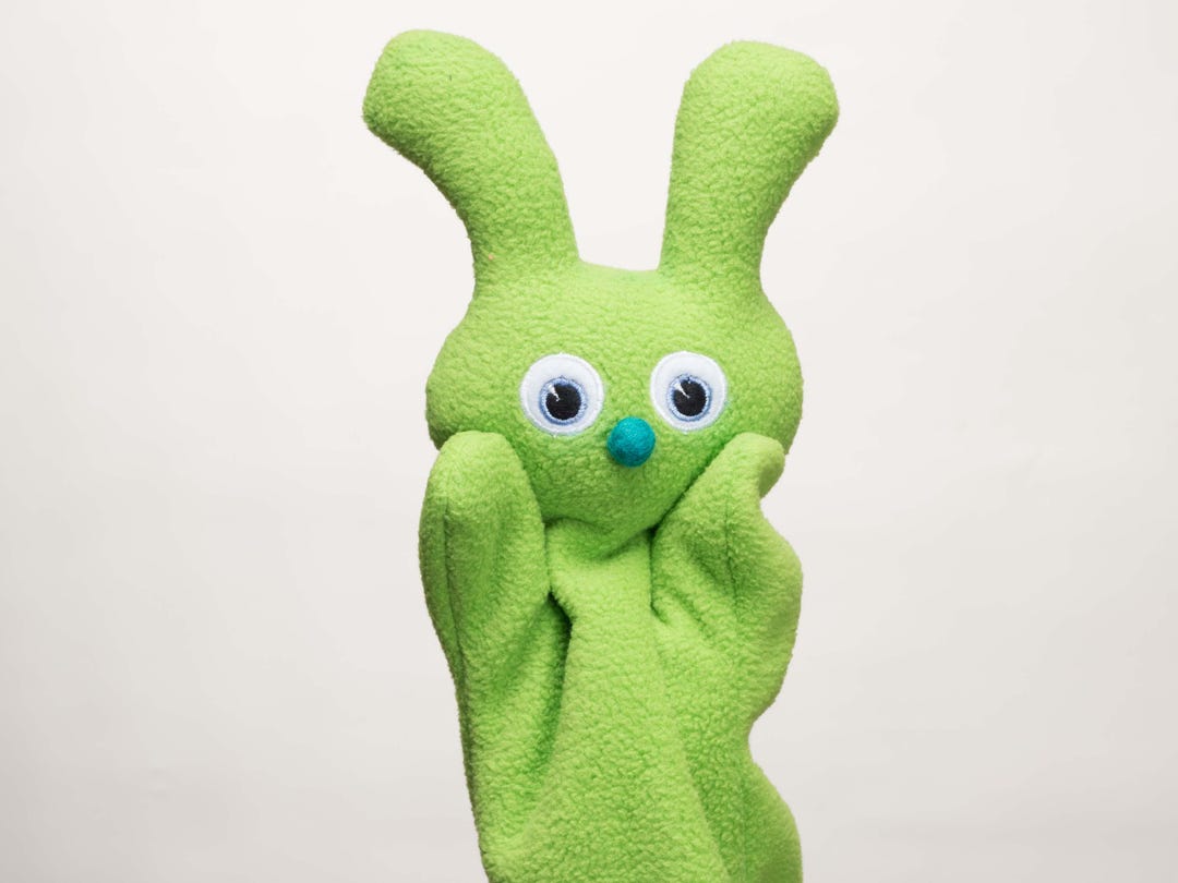 Hand Puppet Brook Sprite Bunny Slime Green - Etsy