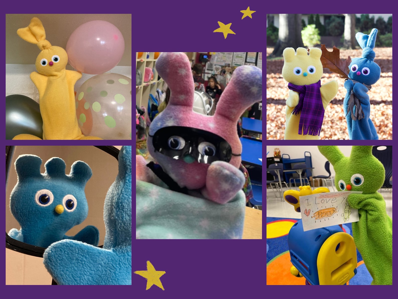 Glove Puppet Brook Sprite Topsy Dark Purple - Etsy