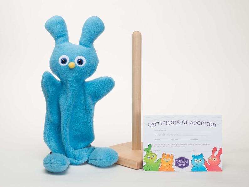 Hand Puppet - Brook Sprite - Bunny - Pastel Blue - Etsy