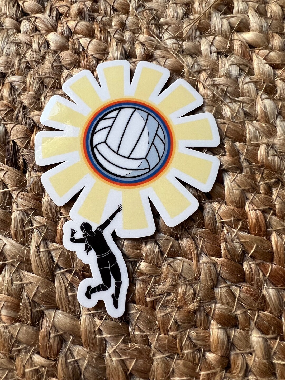 Volleyball Girl Sticker, Serve Spike Set - Volleyball Team Vinyl ...