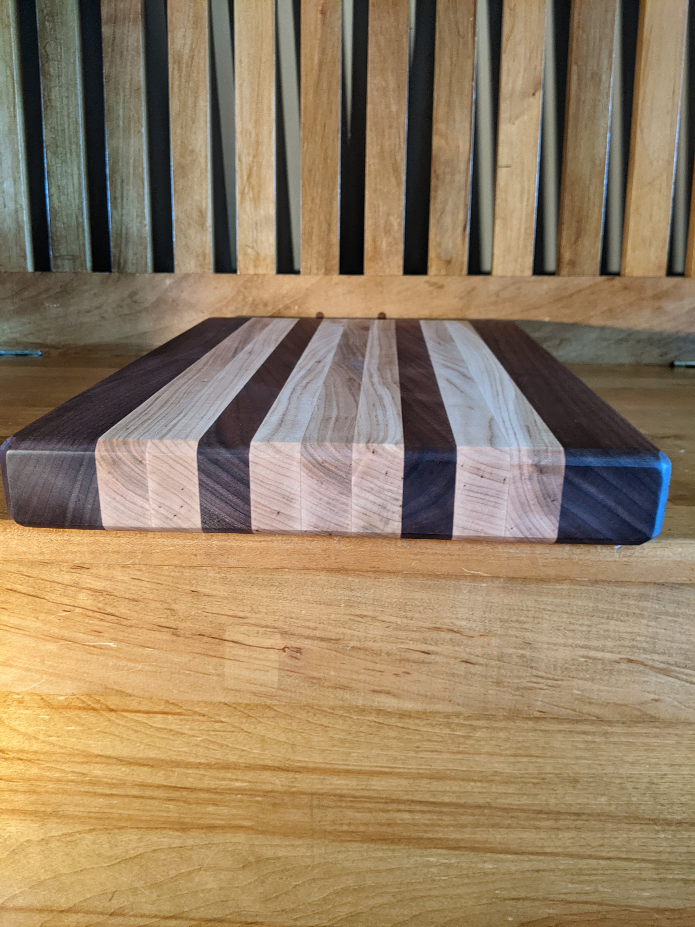 Walnut and Maple Solid Wood Cutting Board - Etsy