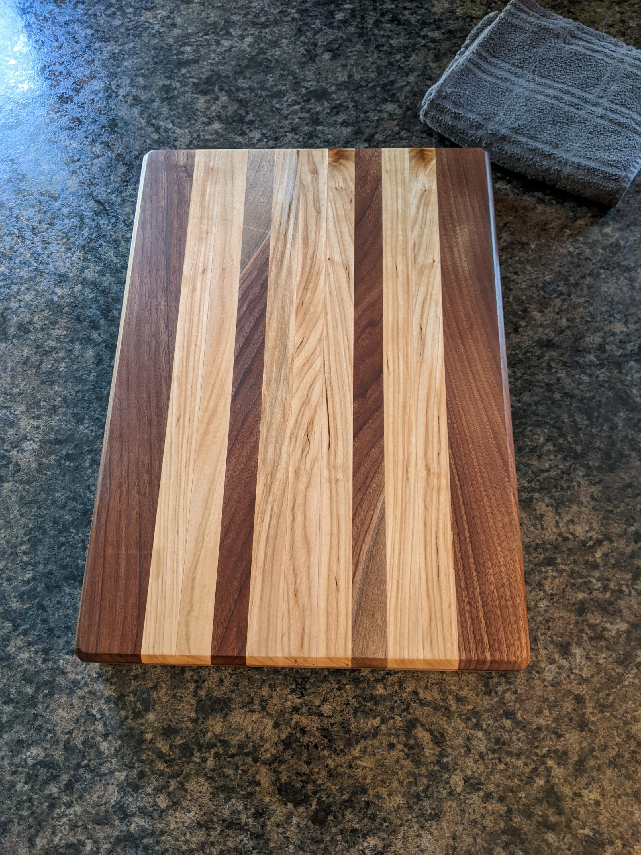 Walnut and Maple Solid Wood Cutting Board - Etsy
