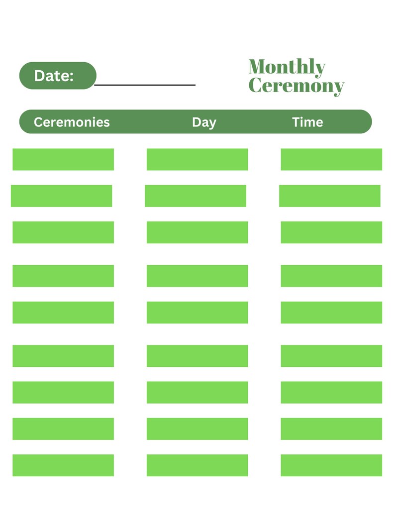 Digital Monthly Calendar Printable Planner Paper | Write Wedding ...