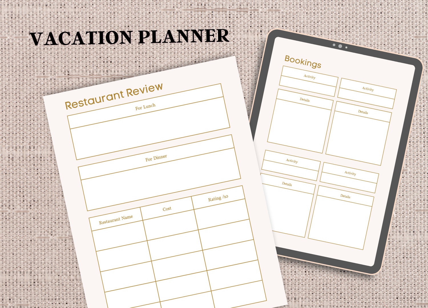 Printable Vacation Planner Trip Planner Travel Vacation Planner Travel ...
