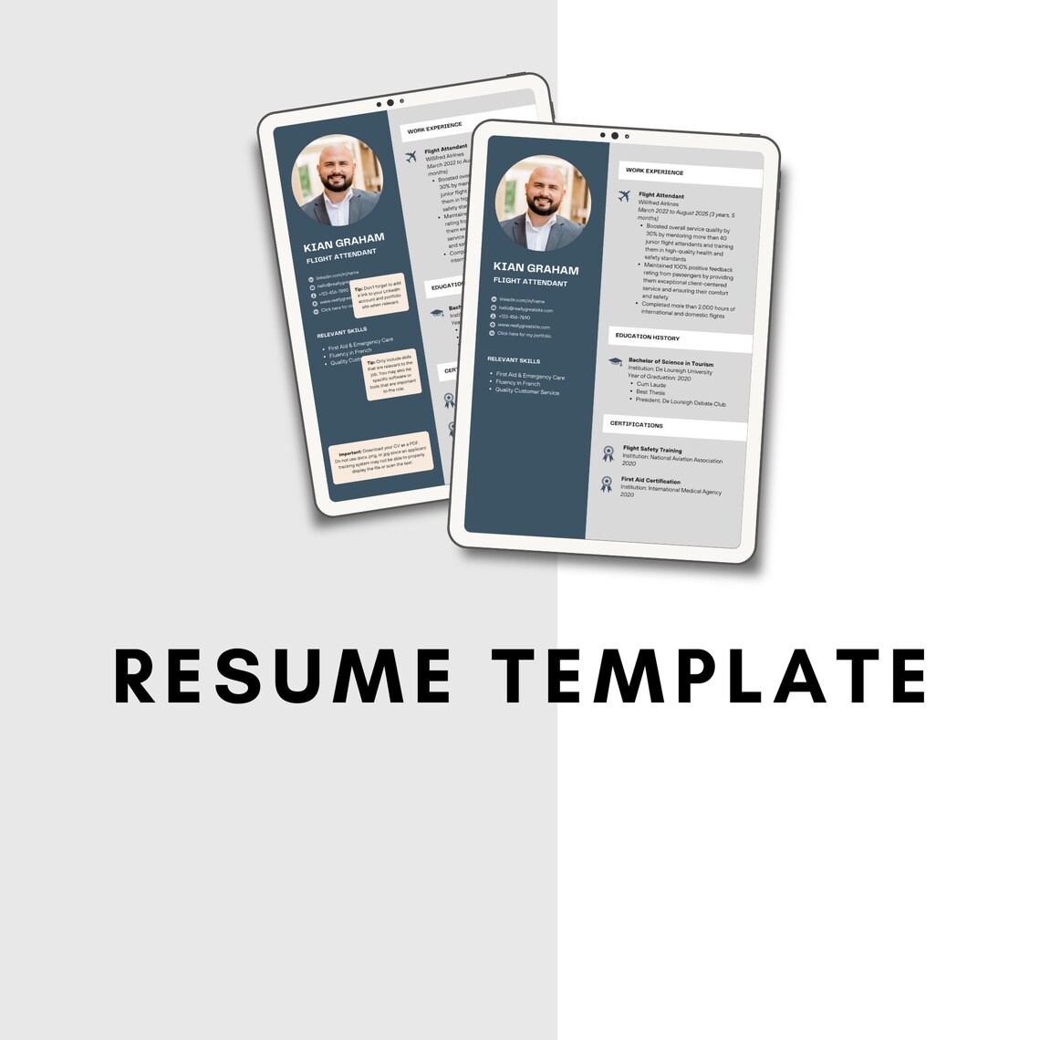 Curriculum Resume Template With Photo Professional Resume Template ...