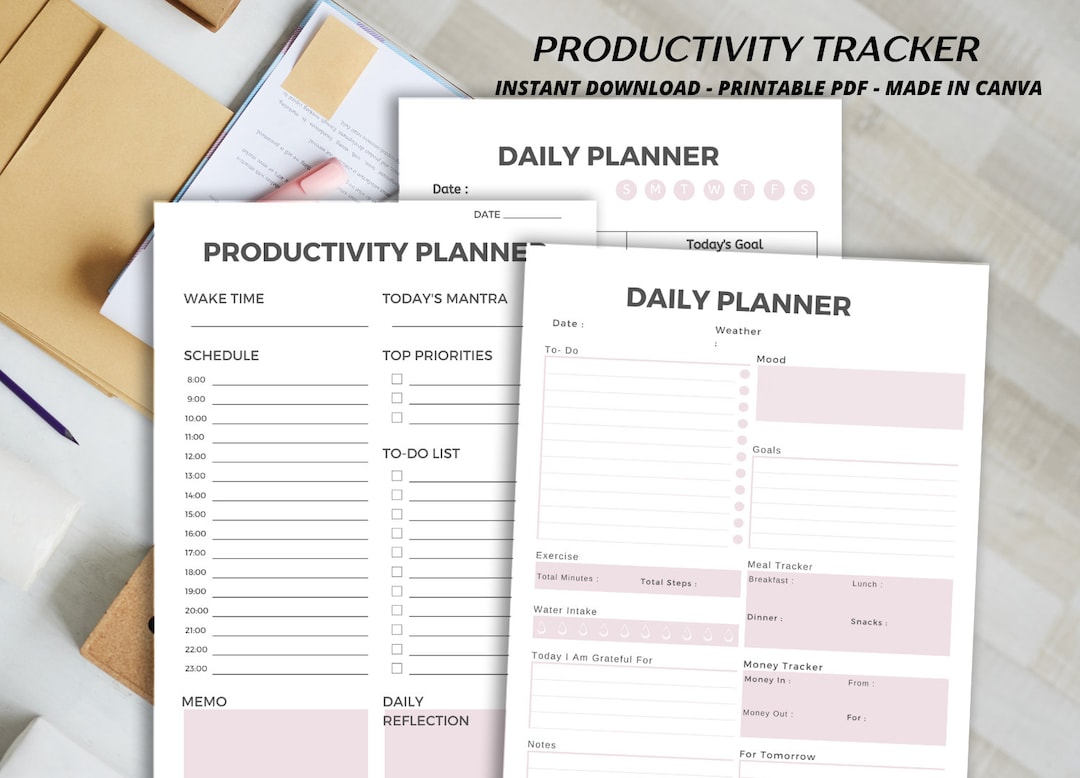 ADHD Planner Daily Activities Tracker, Fitness Tracker, Work Planner ...