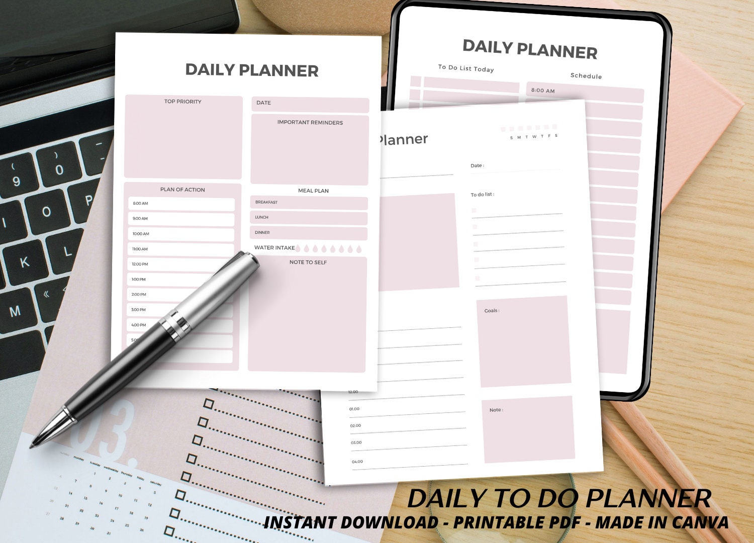ADHD Planner Daily Activities Tracker, Fitness Tracker, Work Planner ...