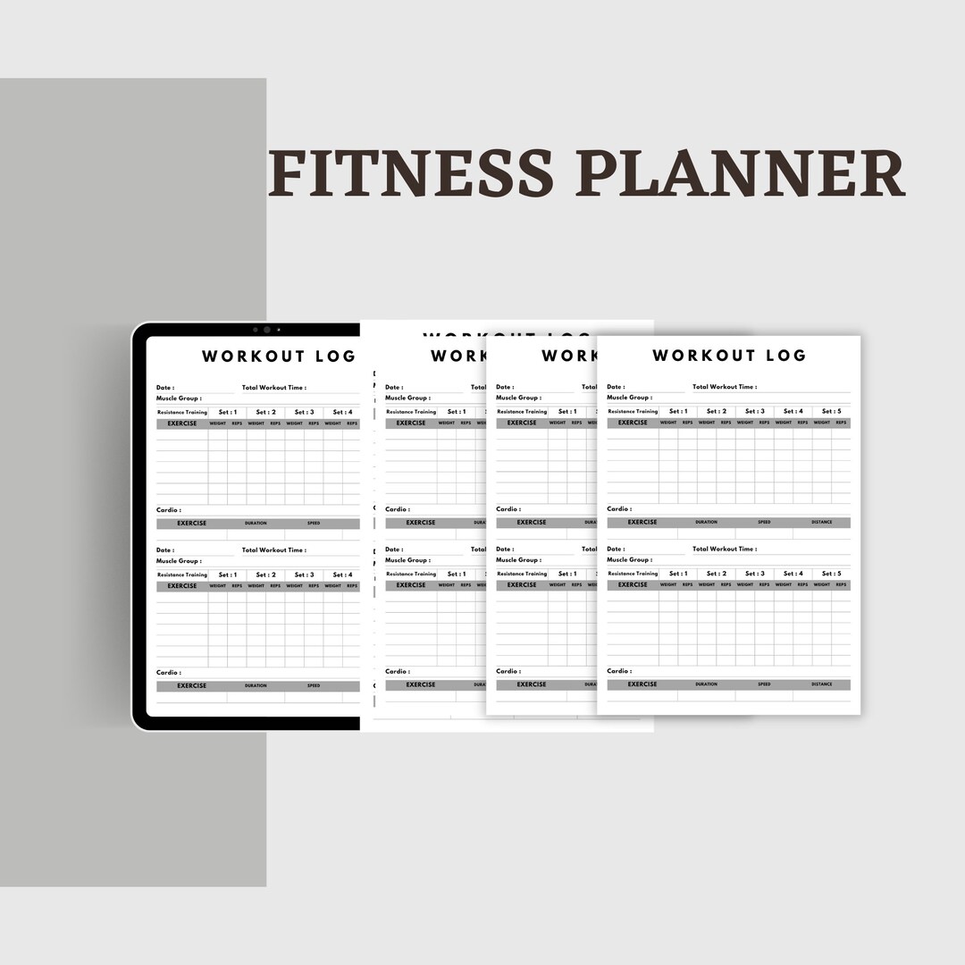 Fitness Planner, Workout Planner, Weight Loss Tracker, Fitness Tracker ...