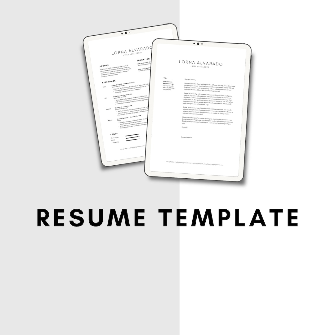 Curriculum Resume Template With Photo Professional Resume Template ...