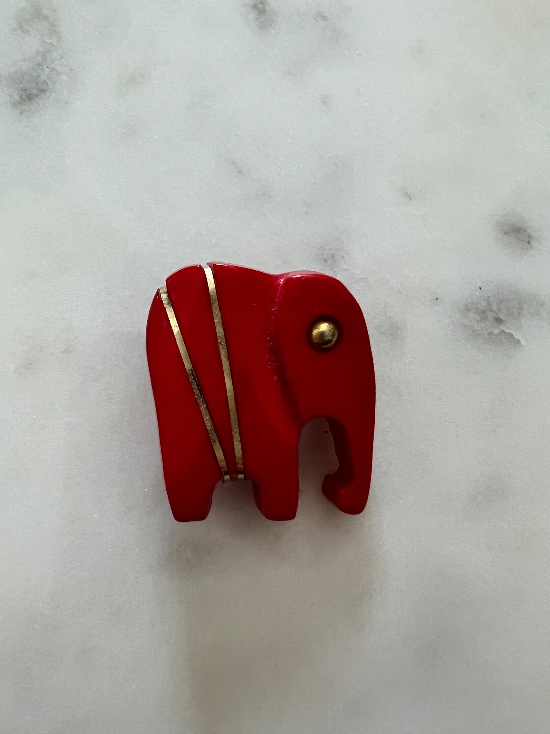 MCM Red Elephant Brooch - Etsy