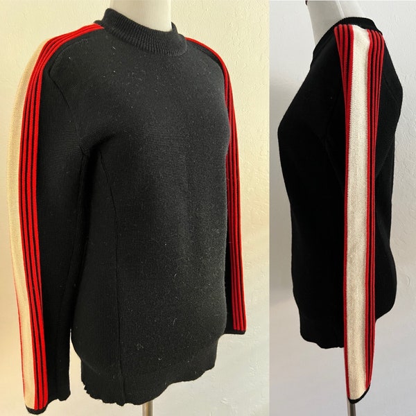 Striped Red and Navy Sweater - Etsy