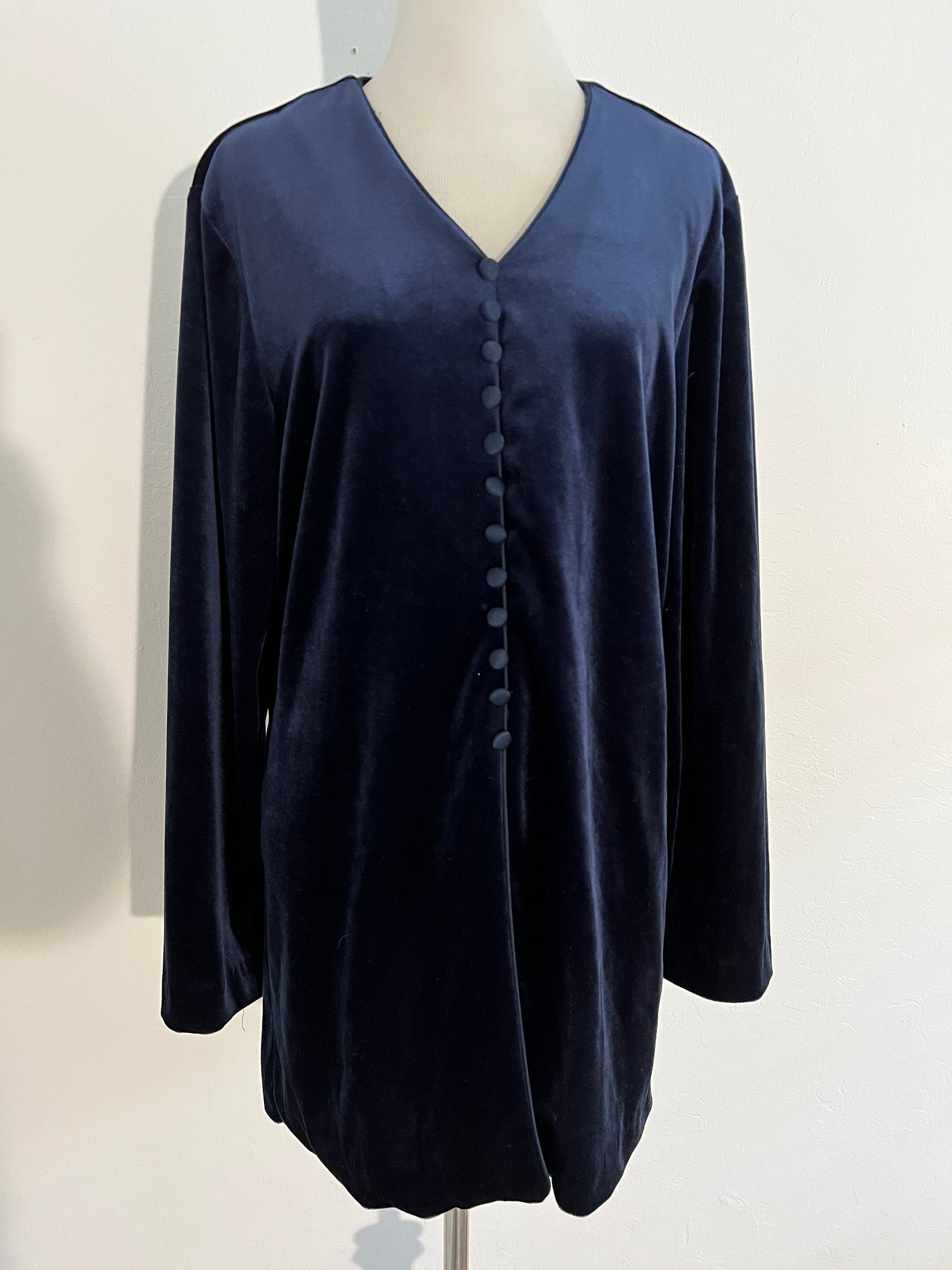 Blue Velvet Tunic Top - Etsy