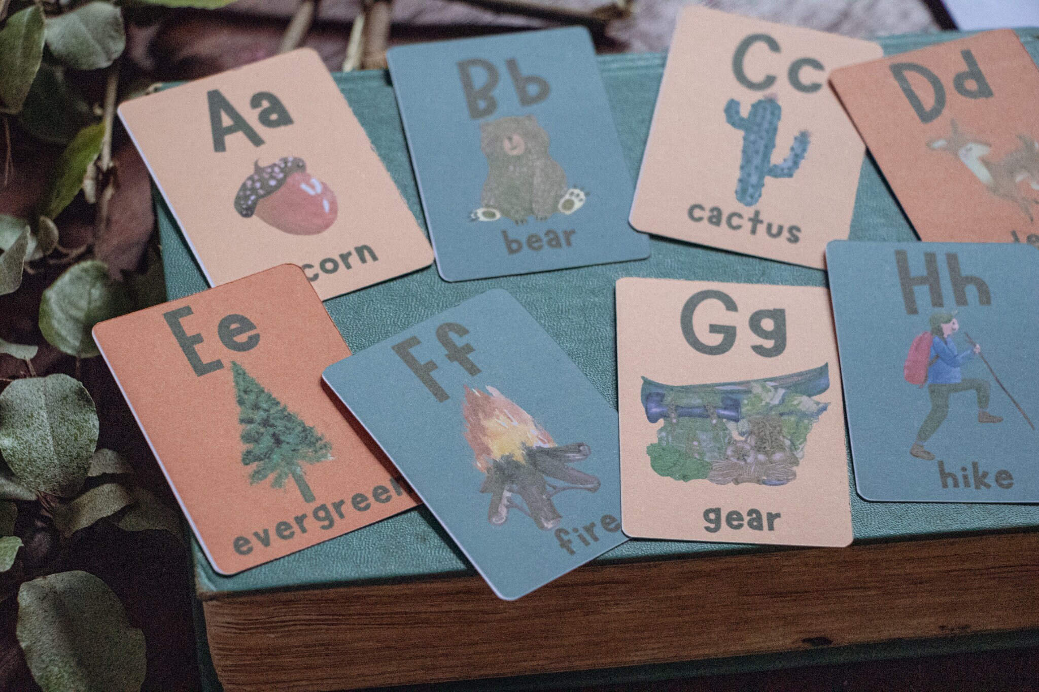Camping Preschool ABC Flashcards - Etsy