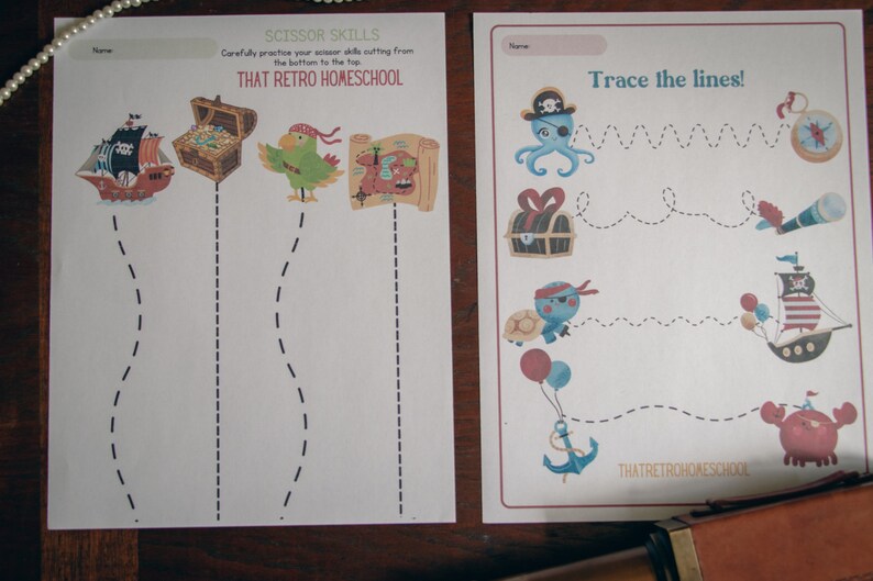 Pirate Themed Preschool Worksheets DIGITAL DOWNLOADS - Etsy