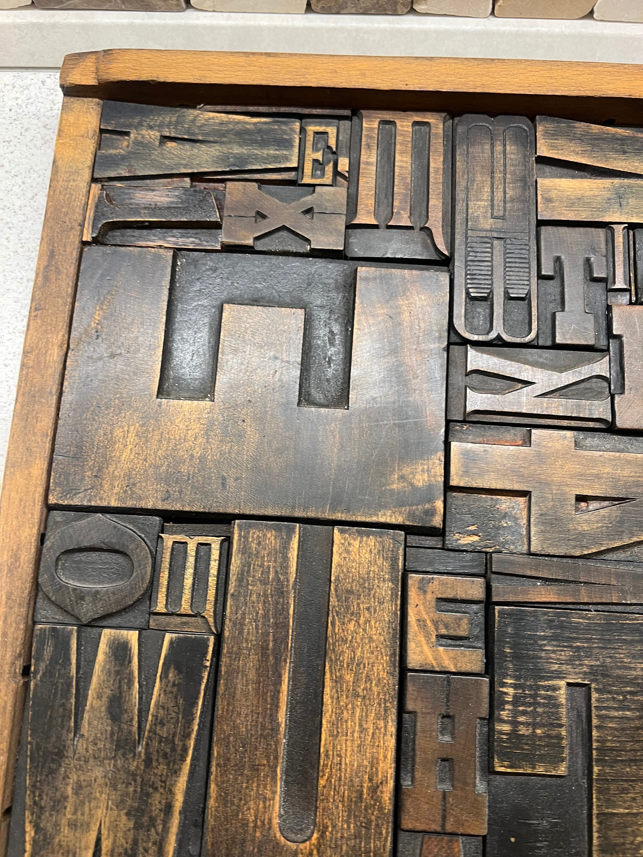 Industrial Vintage Wooden Letters & Numbers Printing Blocks - Etsy