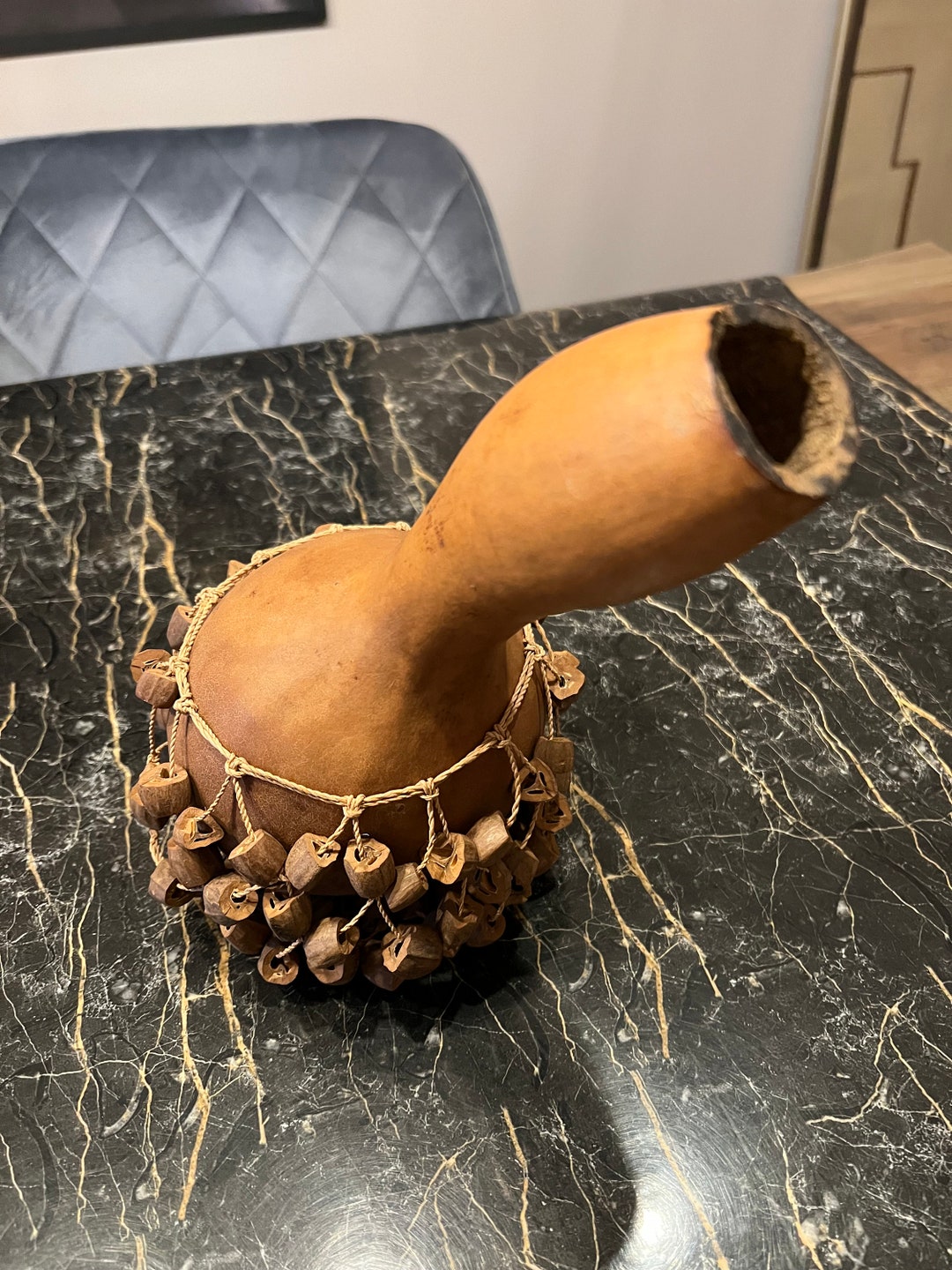 Net Rattle, Rattles on the Surface of a Pumpkin, Cameroon Pumpkin ...