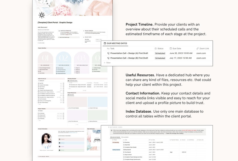 Notion Client Portal for Freelance Graphic Designers, Notion Template ...
