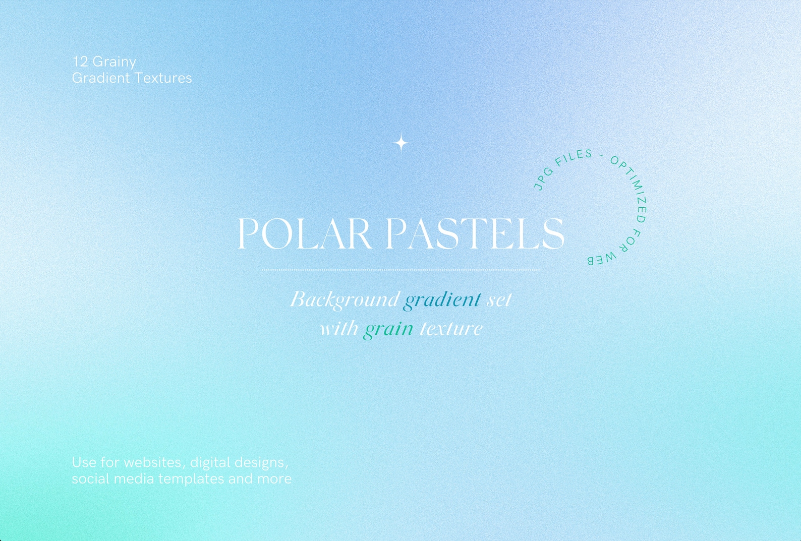 Polar Pastel Gradient Background Bundle With Noise / Grainy Texture ...