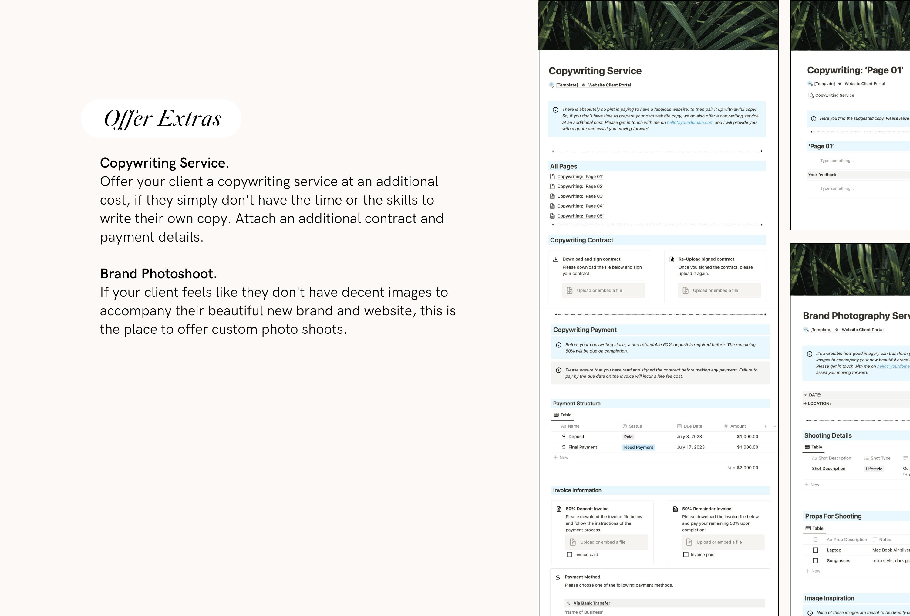 Notion Client Portal for Web Designer & Web Developer, Notion Template Business, Notion Client ...