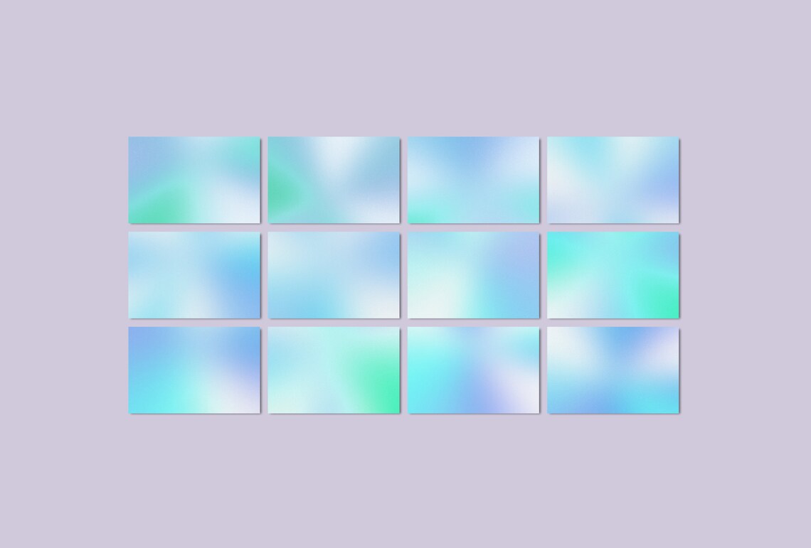 Polar Pastel Gradient Background Bundle With Noise / Grainy Texture ...